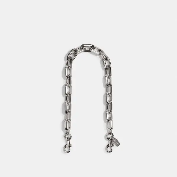 COACH Link Chain Strap - Silver
