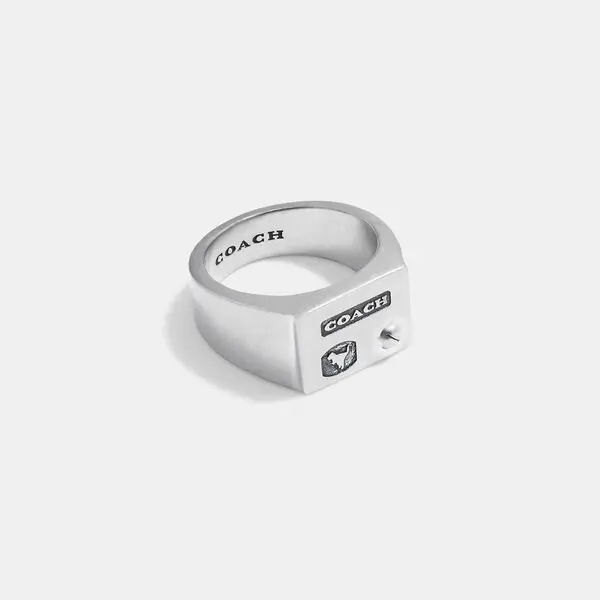 Coach Sterling Signet Ring - Silver