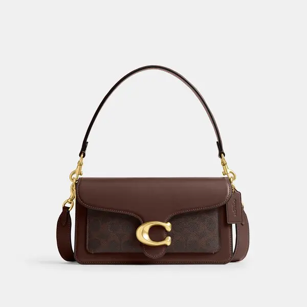 COACH Tabby Shoulder Bag 26 In Signature Canvas - Brass/maple