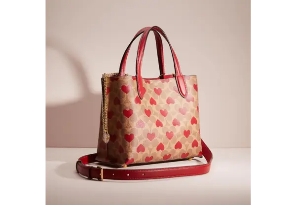 COACH Upcrafted Willow Tote 24 In Signature Canvas With Heart Print