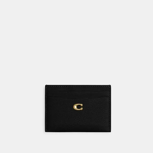 COACH Essential Card Case - Brass/black