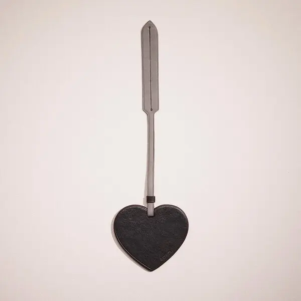 COACH Remade Heart Bag Charm - Black