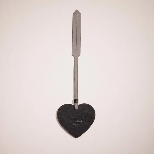 COACH Remade Heart Bag Charm - Black