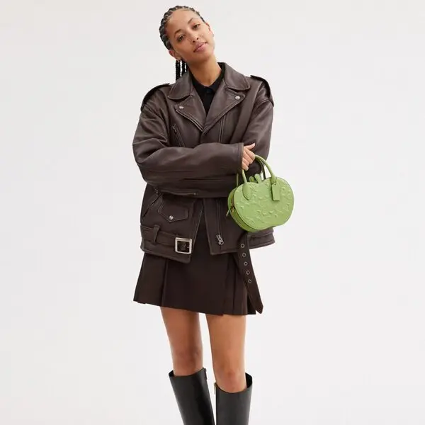 COACH Apple Bag In Signature Leather