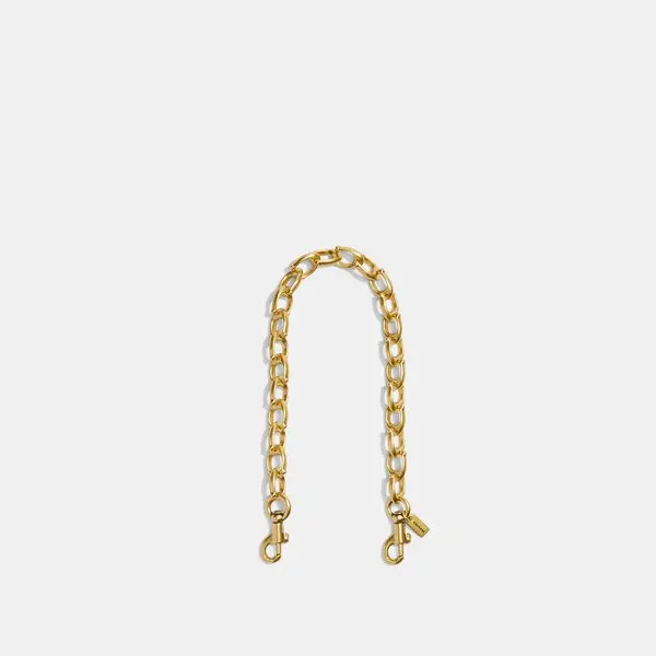 COACH Signature Link Chain Strap - Brass