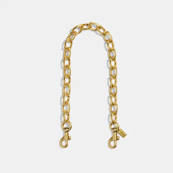 COACH Signature Link Chain Strap - Brass