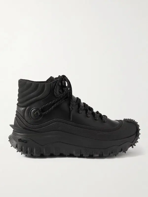 Moncler Trailgrip Gtx Leather Hiking Boots - Black