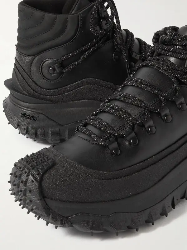 Moncler Trailgrip Gtx Leather Hiking Boots - Black