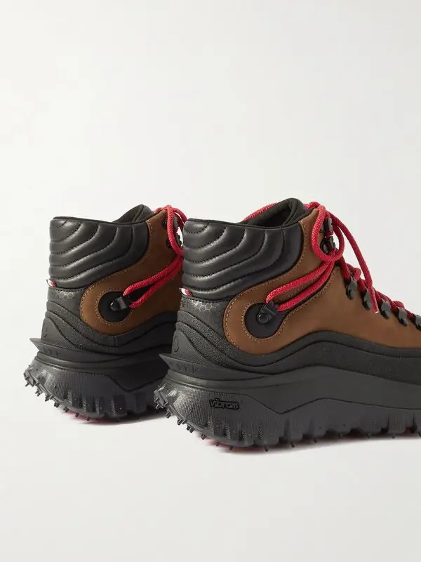 Moncler Trailgrip Gtx Leather Hiking Boots - Red