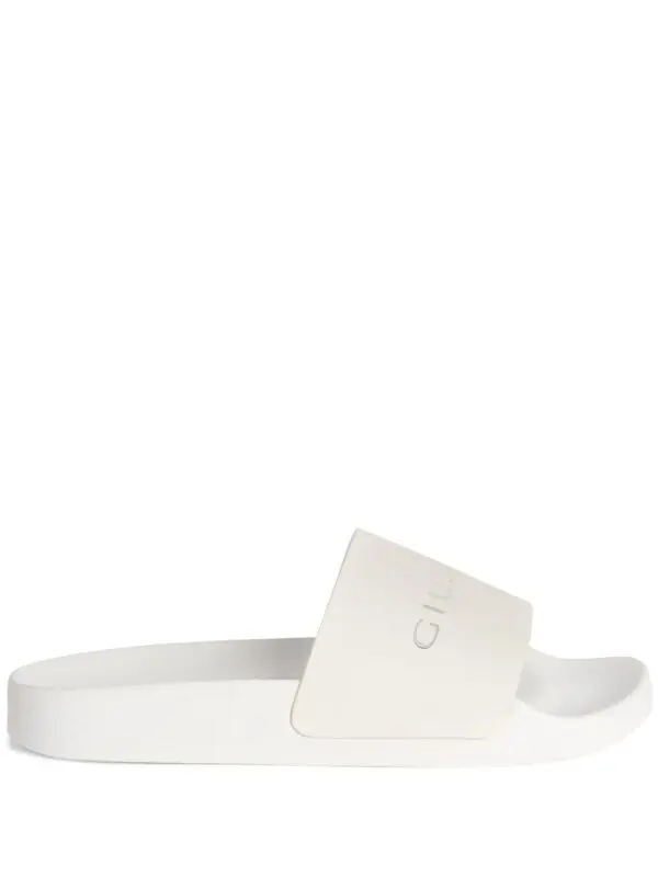 GIUSEPPE ZANOTTI Brett Flat Slides - White