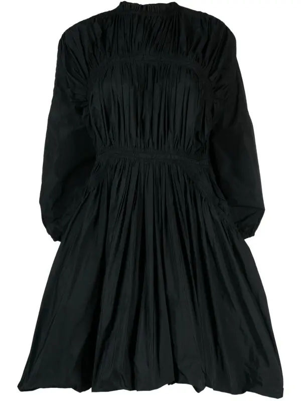 JIL SANDER Long-sleeved Pleated Minidress