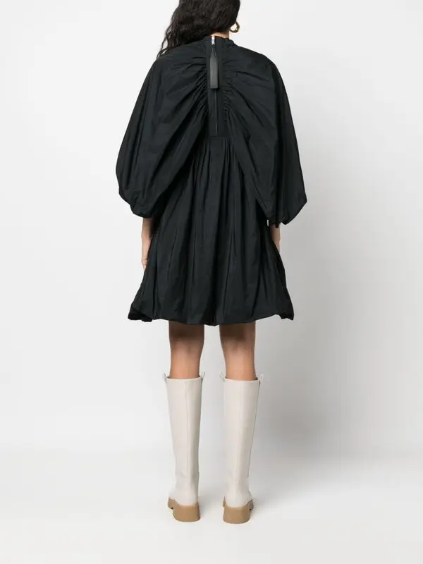 JIL SANDER Long-sleeved Pleated Minidress