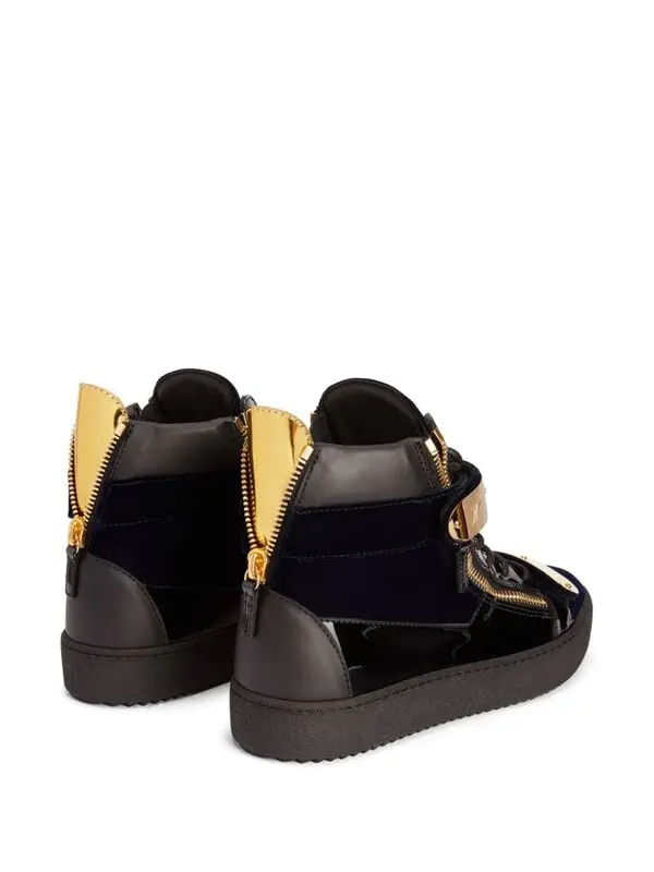 GIUSEPPE ZANOTTI Coby Double-straps Mid-top Sneakers - Blue