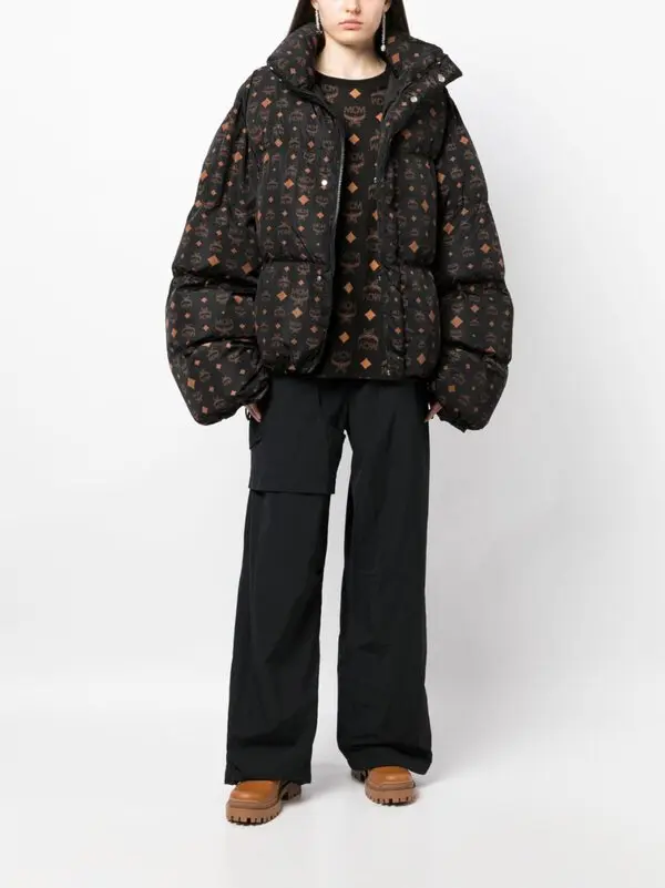 Mcm Onogra-pattern Puffer Jacket