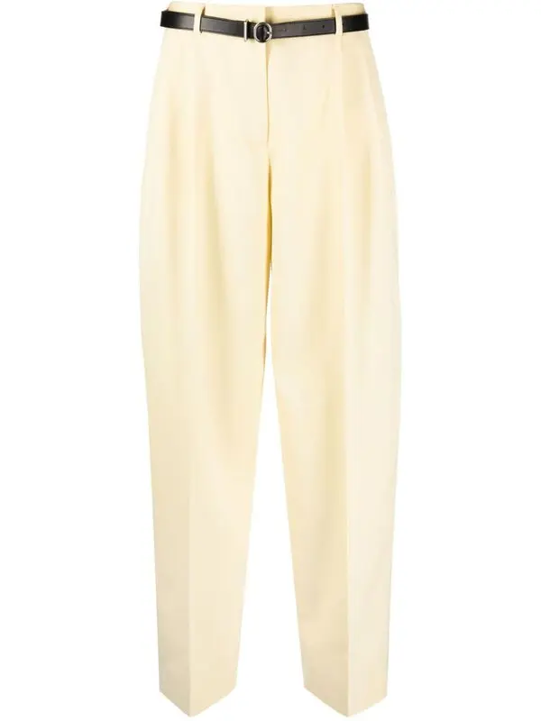 JIL SANDER Regular Butter Wool Trousers