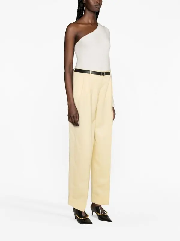 JIL SANDER Regular Butter Wool Trousers