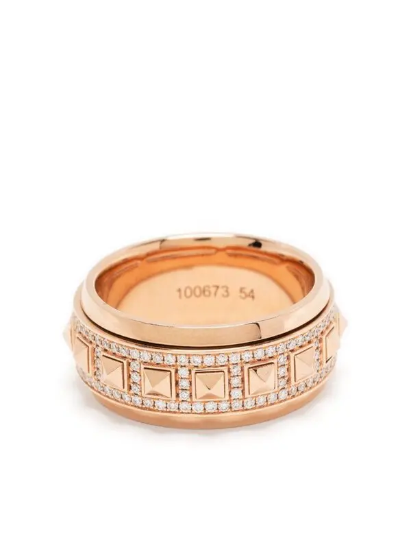STATEMENT 18kt Rose Rockaway Spinner Diamond Ring - Gold