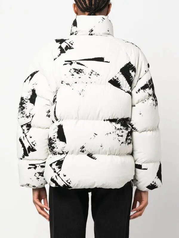 Y3 Paint Splatter Puffer Jacket