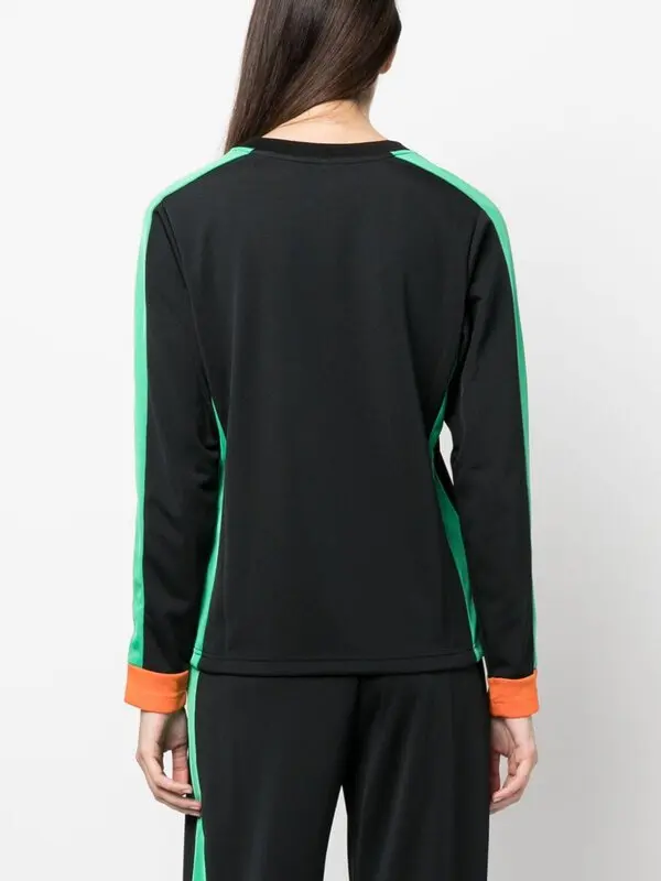 WALES BONNER Logo-patch Organic-cotton Sweatshirt - Black