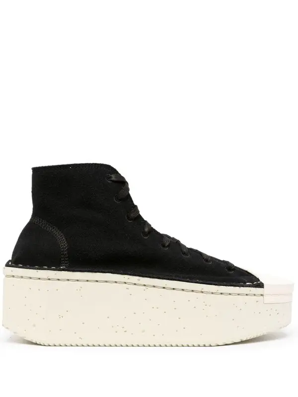 Y3 Lace-up Platform Sneakers - Black