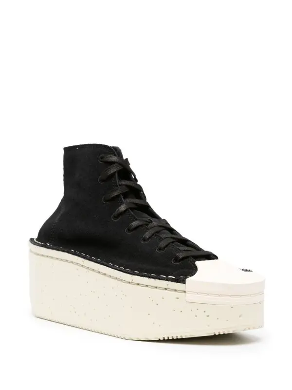 Y3 Lace-up Platform Sneakers - Black