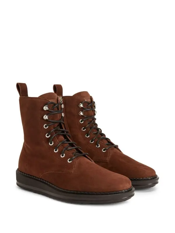 GIUSEPPE ZANOTTI Bassline Lace-up Boots - Brown