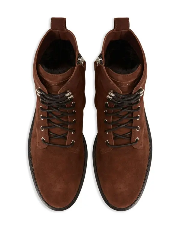 GIUSEPPE ZANOTTI Bassline Lace-up Boots - Brown