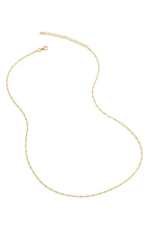 Monica Vinader Station Chain Necklace - 18ct Gold Vermeil