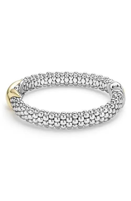 Lagos Sterling And 18k Gold Embrace Bracelet