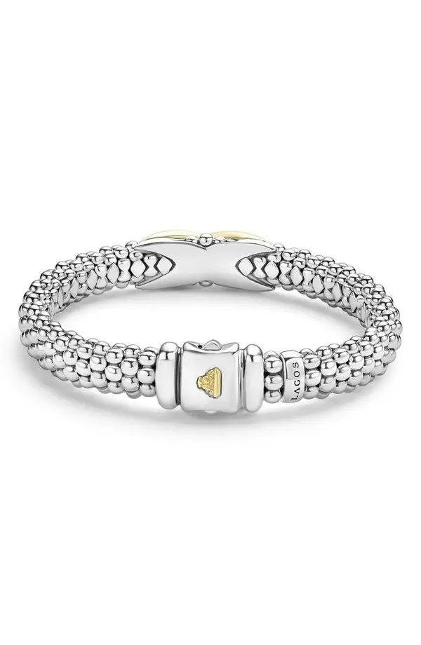 Lagos Sterling And 18k Gold Embrace Bracelet
