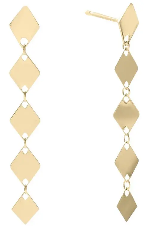 Lana Jewelry 14k Gold Kite Chain Drop Earrings - Yellow Gold