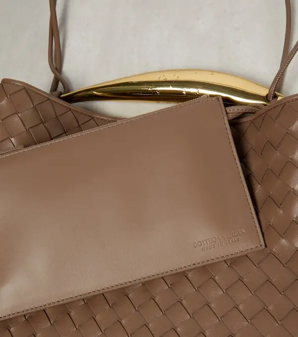 Bottega Veneta Sardine Medium Shoulder Bag - Brown