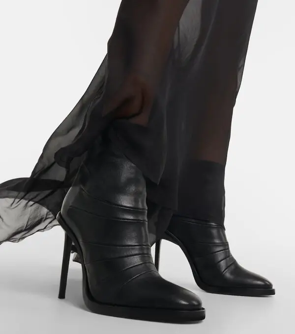 ANN DEMEULEMEESTER Carol Leather Ankle Boots