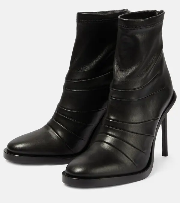 ANN DEMEULEMEESTER Carol Leather Ankle Boots