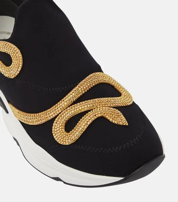 Rene Caovilla Morgana Embellished Sneakers - Multicoloured