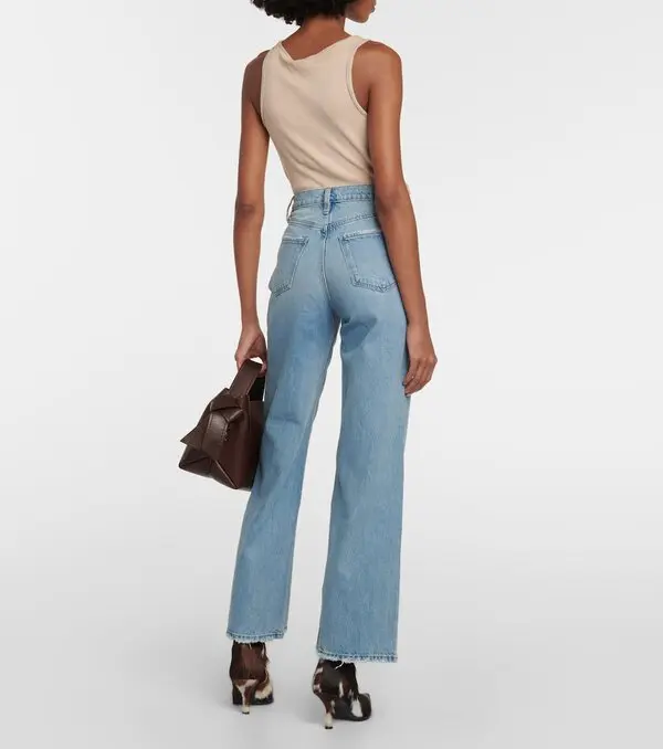 FRAME Le Jane High-rise Wide-leg Jeans - Blue