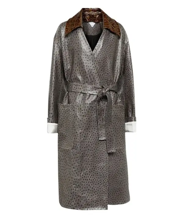 Bottega Veneta Embossed Leather Coat