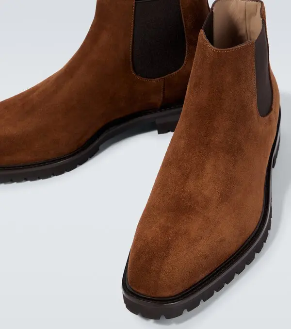 Manolo Blahnik Brompton Suede Chelsea Boots