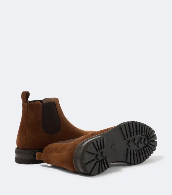 Manolo Blahnik Brompton Suede Chelsea Boots