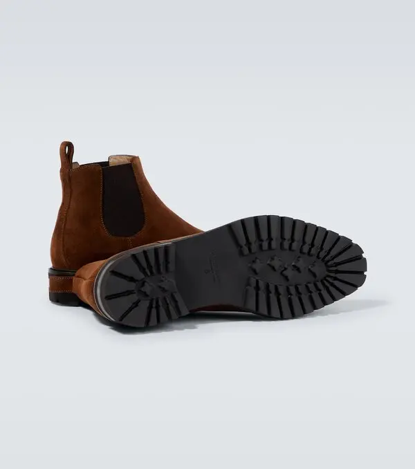 Manolo Blahnik Brompton Suede Chelsea Boots
