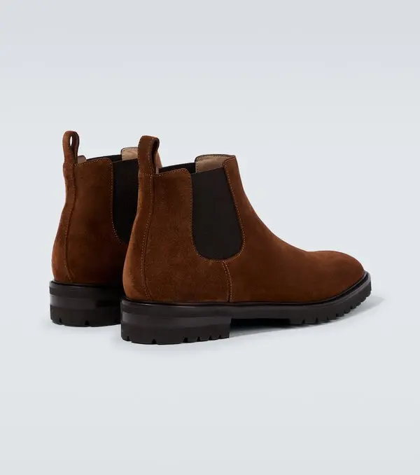 Manolo Blahnik Brompton Suede Chelsea Boots
