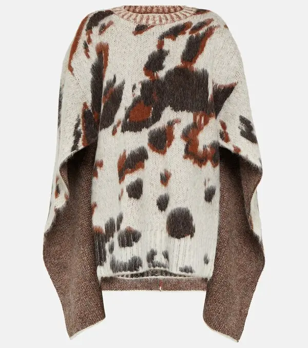 Stella McCartney Caped Jacquard Sweater