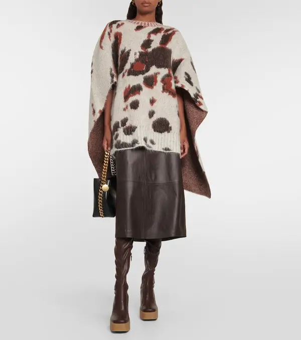 Stella McCartney Caped Jacquard Sweater