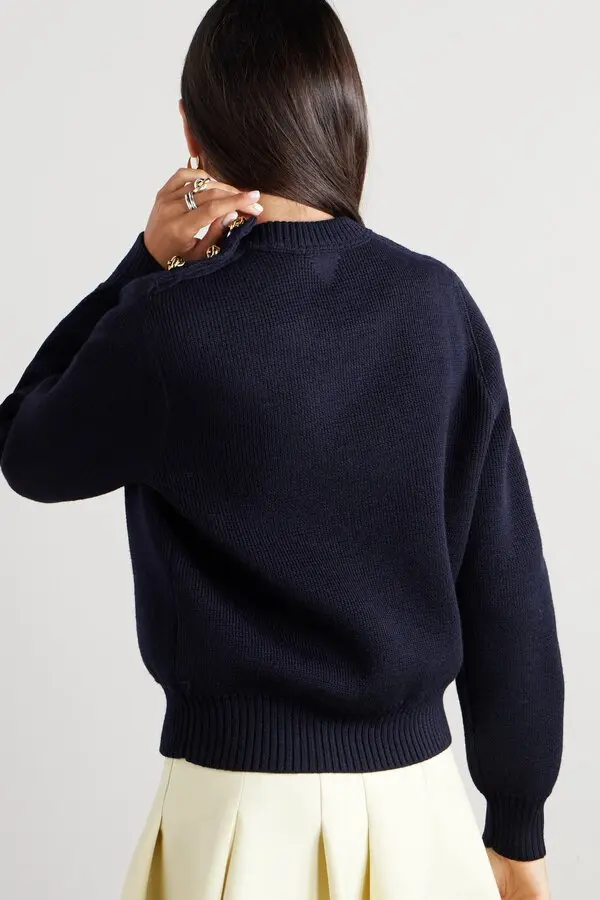 Bottega Veneta Ribbed-knit Wool Sweater - Blue