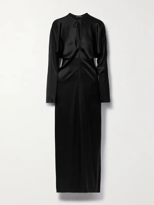 loro piana silk satin maxi dress Silk-satin Maxi Dress