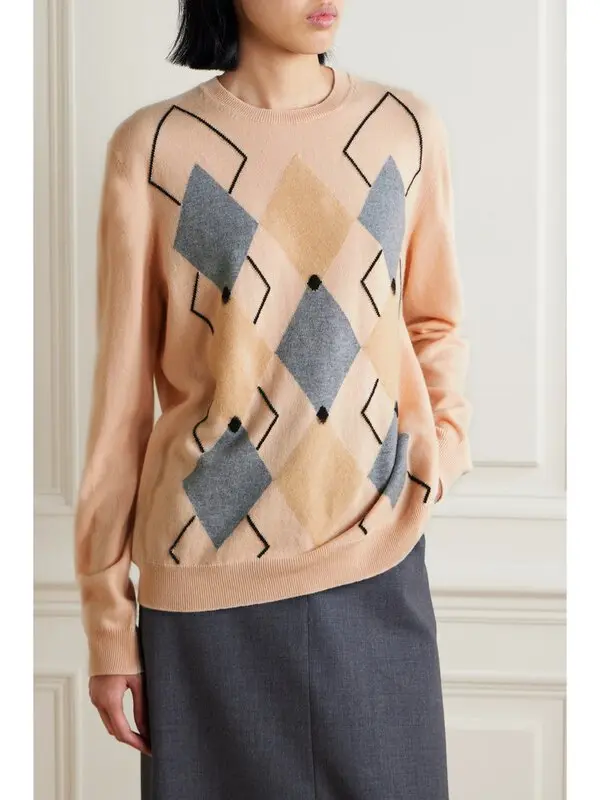Loro Piana Lower Hutt Argyle Cashmere Sweater