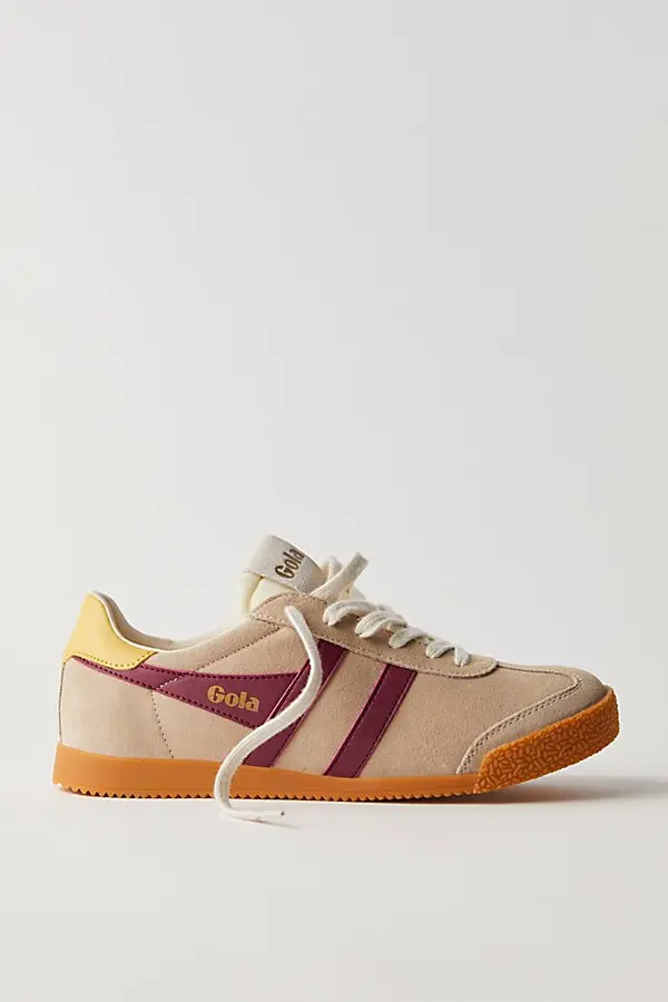 Gola Elan Suede Sneakers - Bone/cerise/pollen