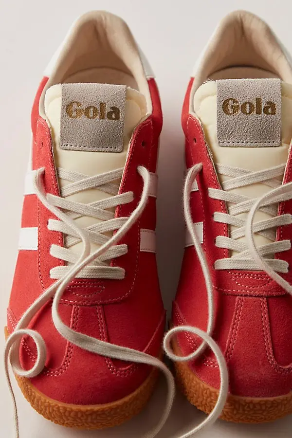 Gola Elan Suede Sneakers - Coral/white