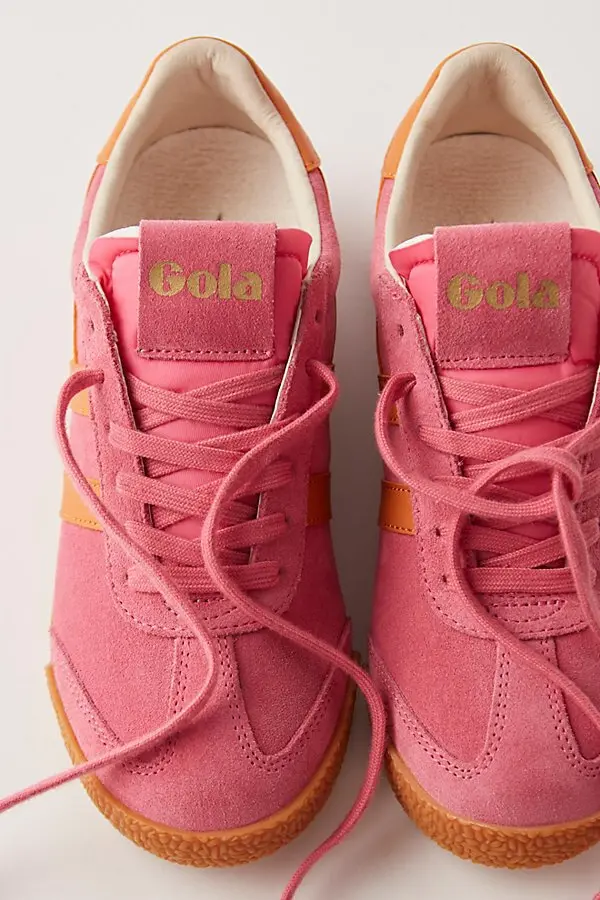 Gola Elan Suede Sneakers - Fluro Pink/clementine – Fp Exclusive