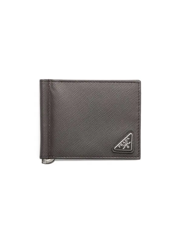 Prada Saffiano Leather Wallet - Grey